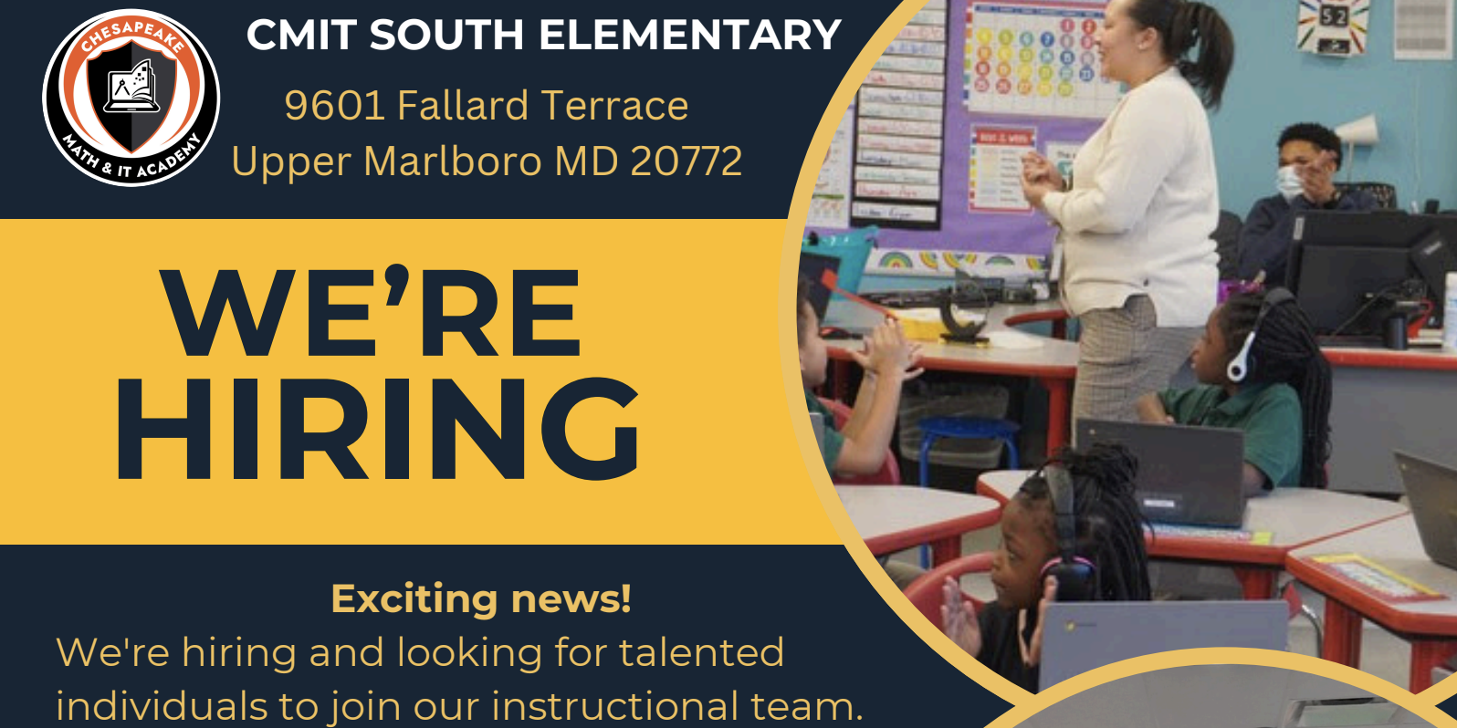 CMIT S ES Hiring Event 2024 – Chesapeake Math and IT Academy South ...